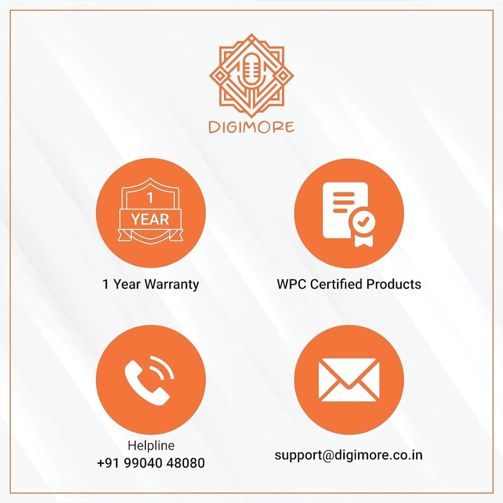 DIGIMORE D-340 Wireless Microphone Only for Mic Input, UHF Metal/ABS ...