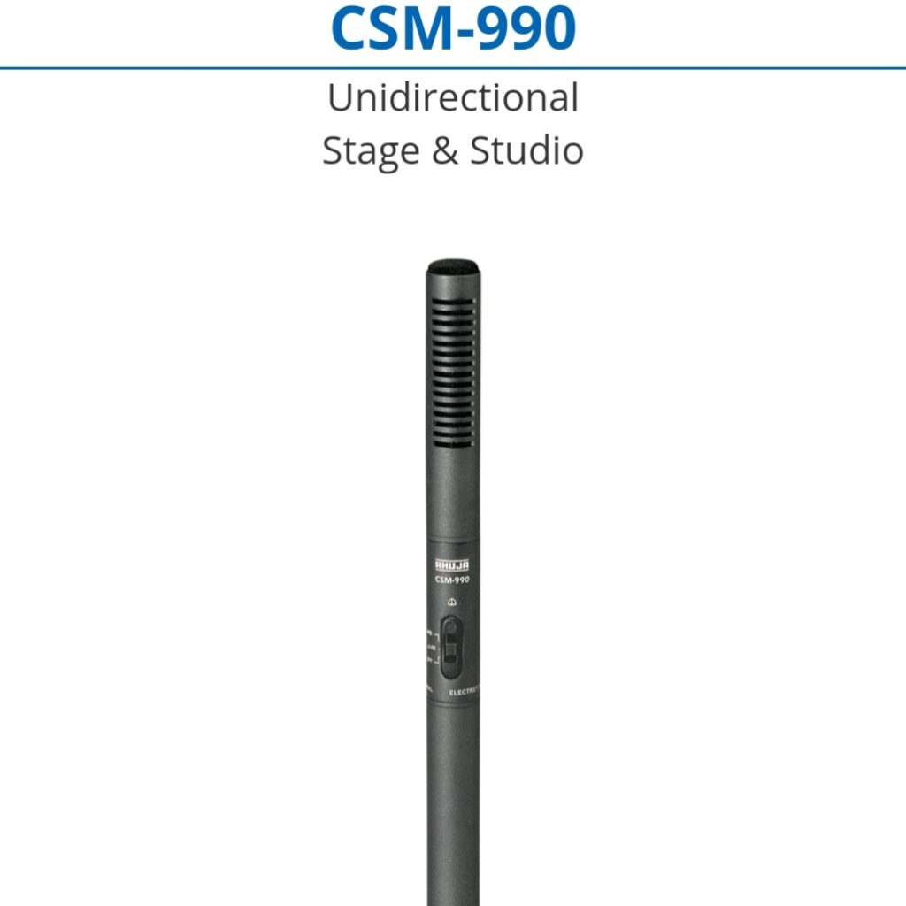 Ahuja CSM 990 Unidirectional Boom Microphone - Instrument Wala